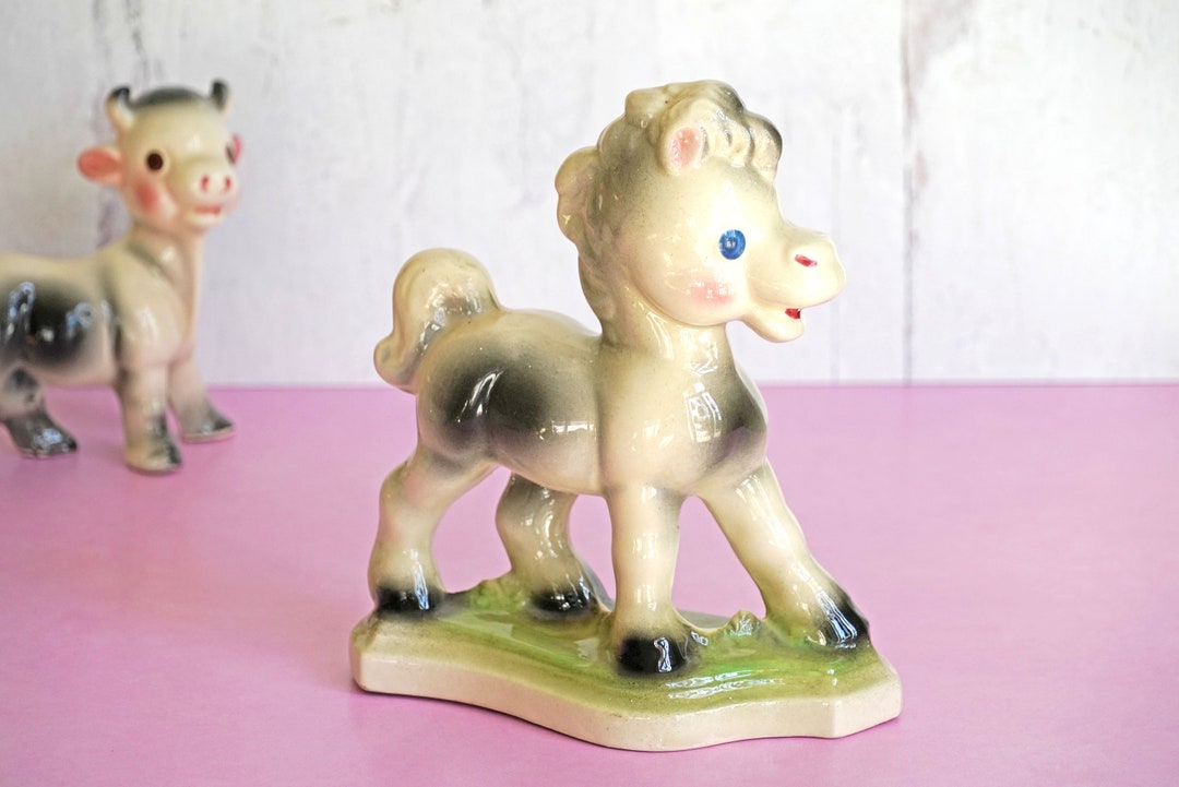 Vintage 1950s Diamond Pottery Rempel Glazed Pony 8", Collectible Kitsch ...