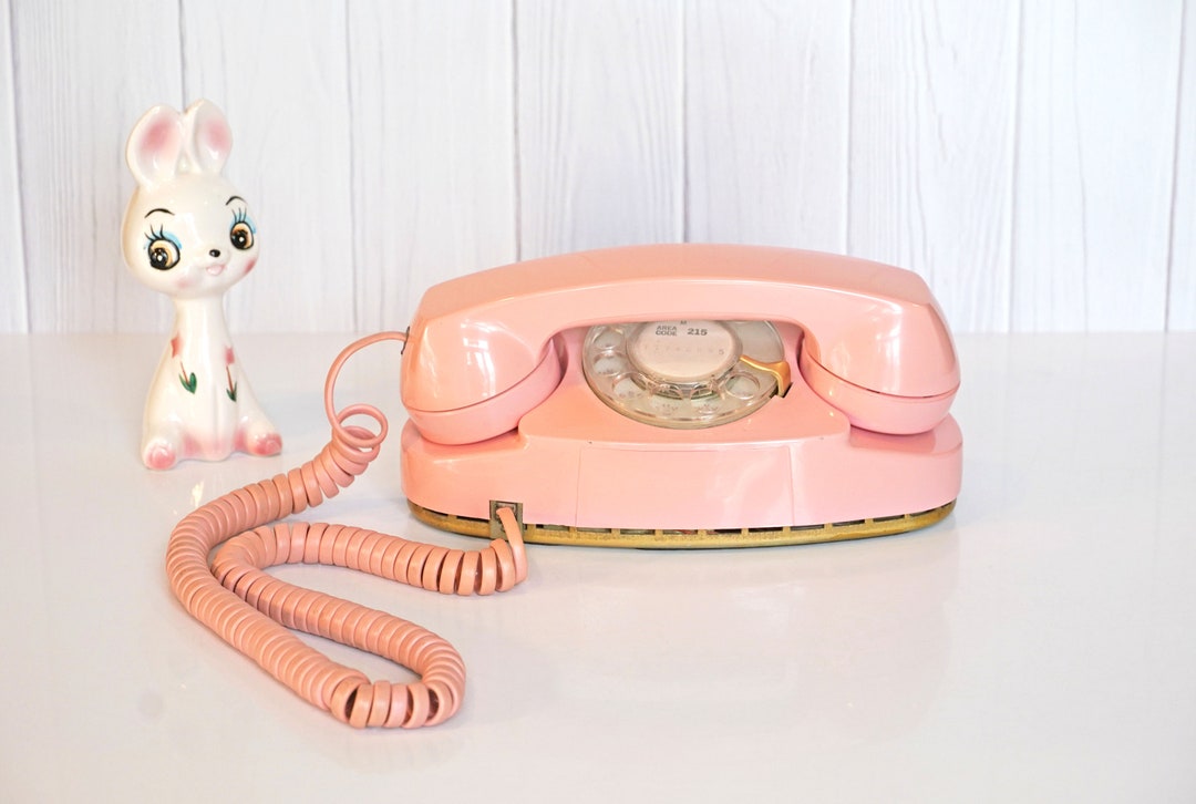 Vintage MCM Western Electric Pink Princess Phone Rotary Dial - Etsy