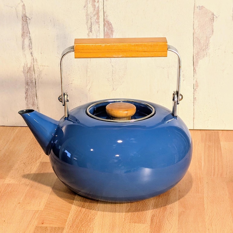 Blue Enamel Teapot - Etsy