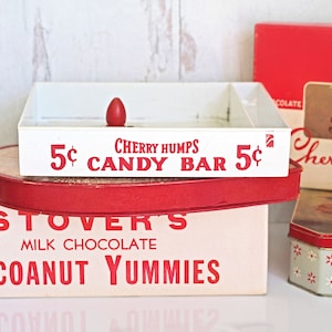 Vintage General Store Cherry Humps Candy Bar Counter Display Box, Hard ...