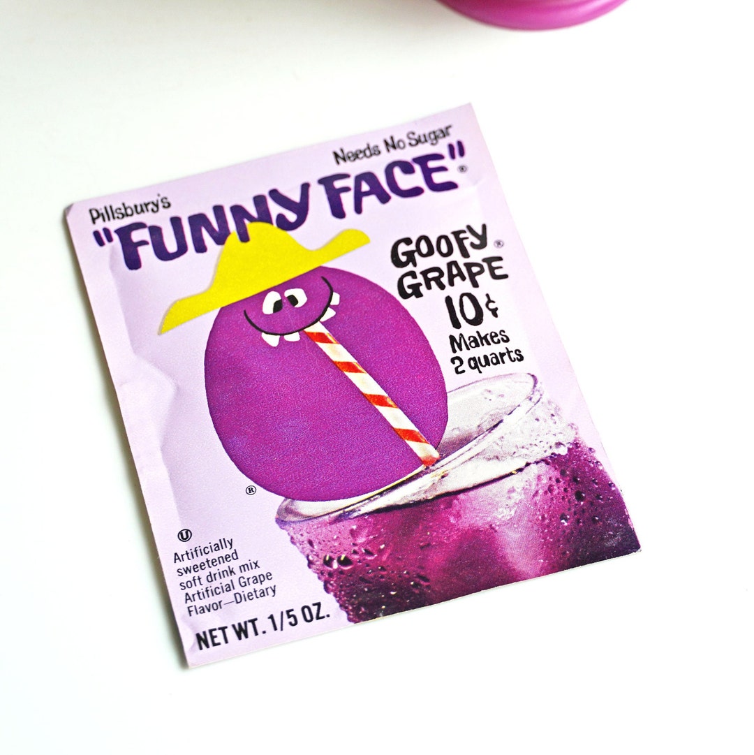 Vintage 1969 70s Pillsbury Funny Face Goofy Grape Drink - Etsy