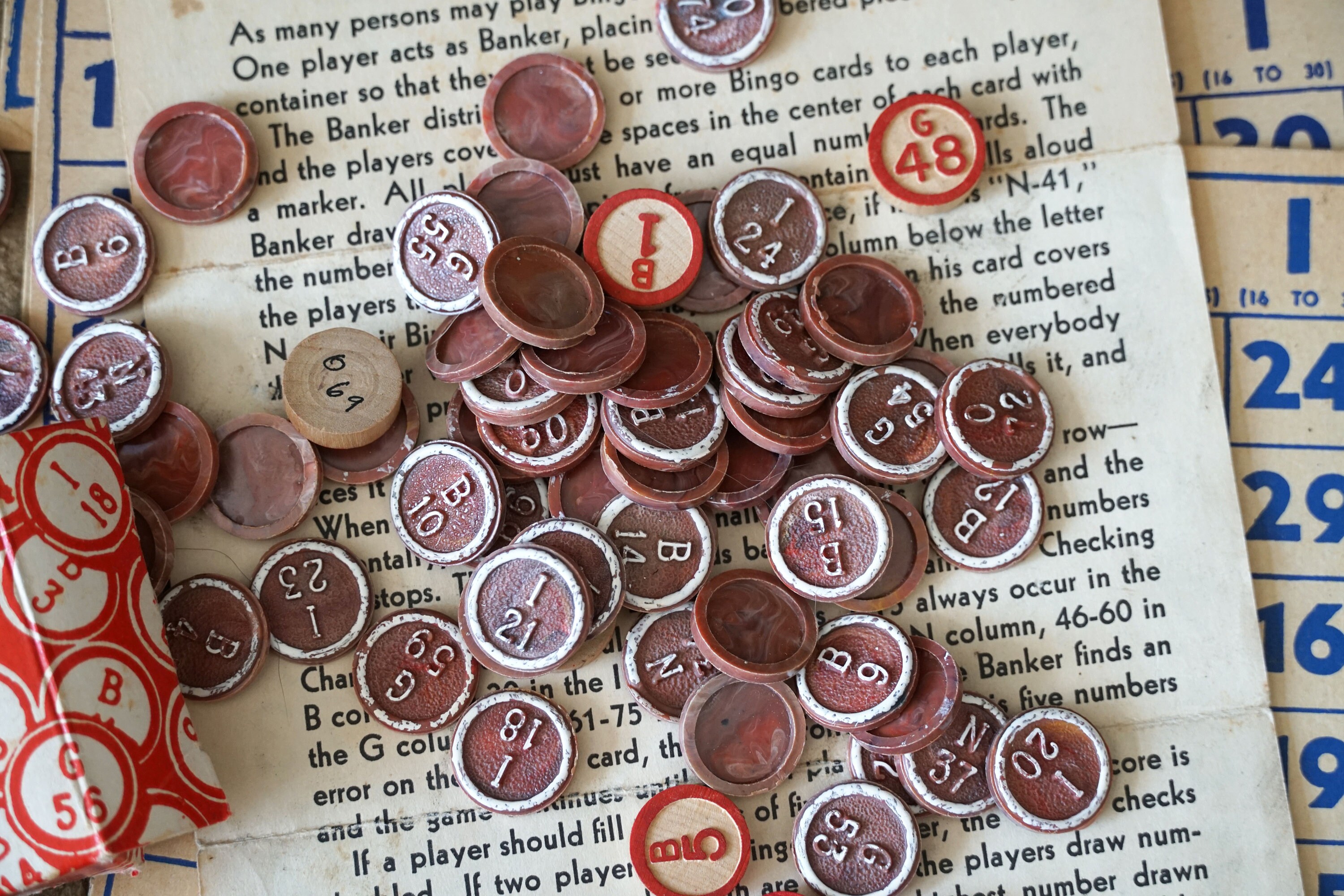 Vintage 1950s Bingo Set for Play Display Assemblage Craft | Etsy