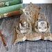Antique Victorian Cast Iron Ink Stand, Ornate Leaf & Crown Scrollwork ...