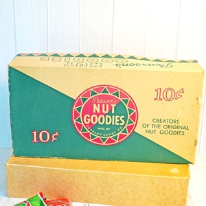 Vintage 1930s Pearson's Candy Company Nut Goodies Candy Bar Box, Red ...
