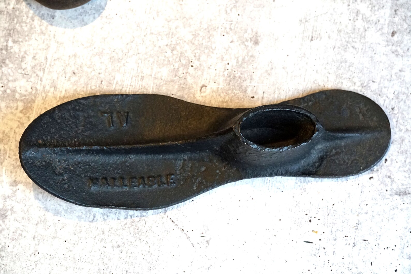 Antique Black Cast Iron Shoe Form, Marked Malleable, AL, Size 9 1/2" X ...