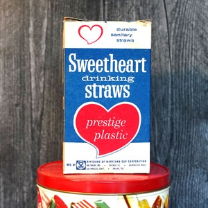 Vintage Sweetheart Drinking Straws 500 Count Box Stock 715 - Etsy