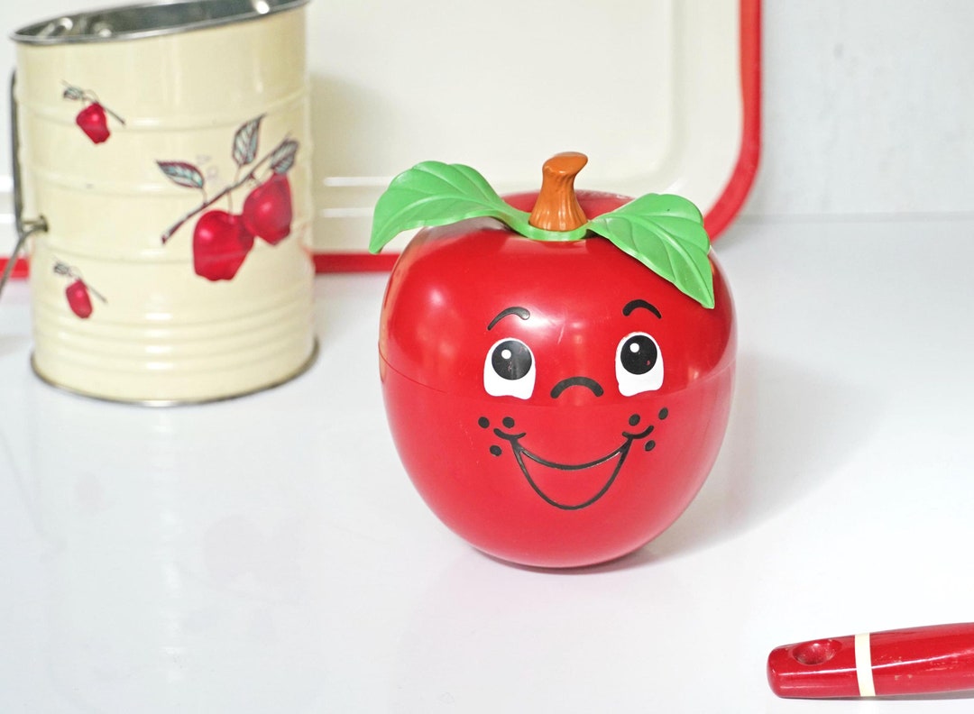 Vintage 1972 Fisher Price Happy Apple Musical Chime Toy, Hard Plastic ...
