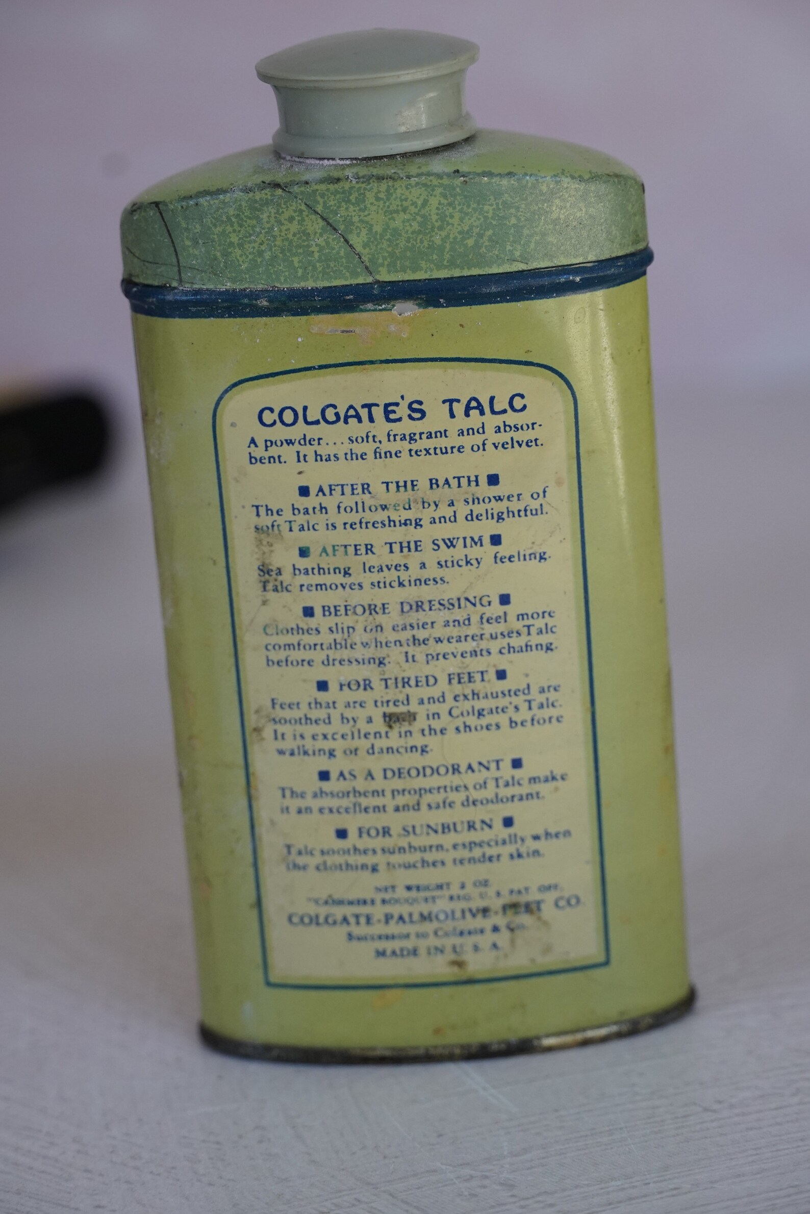 Vintage 1930s Colgate Cashmere Bouquet Green Art Deco Talc | Etsy