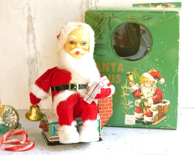 Vintage Mid Century Bell Ringing Santa Claus, No 10147, Japan, Battery ...
