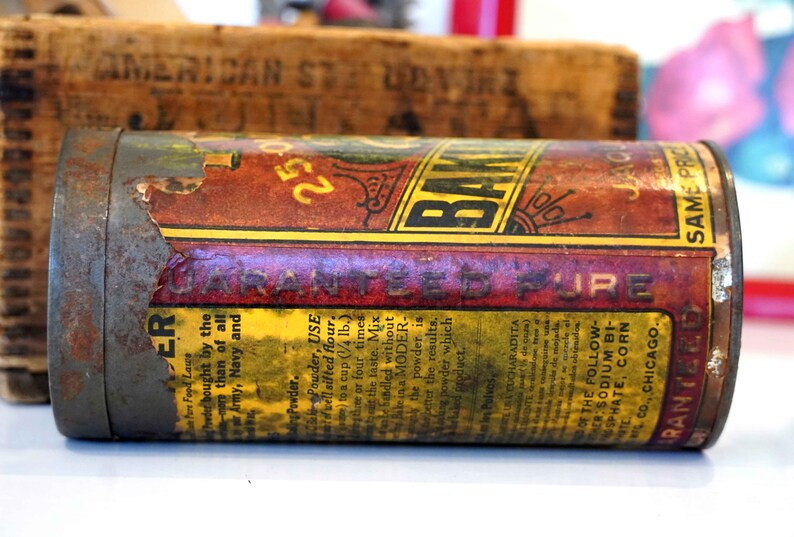 Antique 1920s Jacques Mfg. Co Chicago K C Baking Powder 25 - Etsy