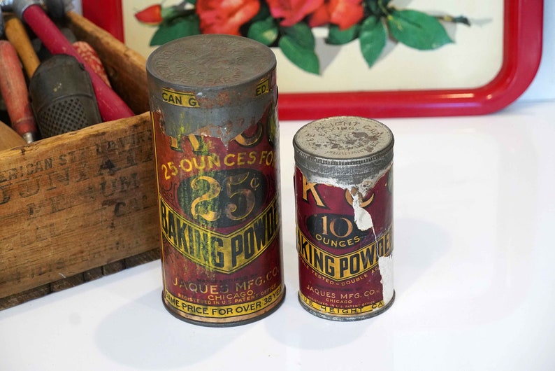 Antique 1920s Jacques Mfg. Co Chicago K C Baking Powder 25 - Etsy
