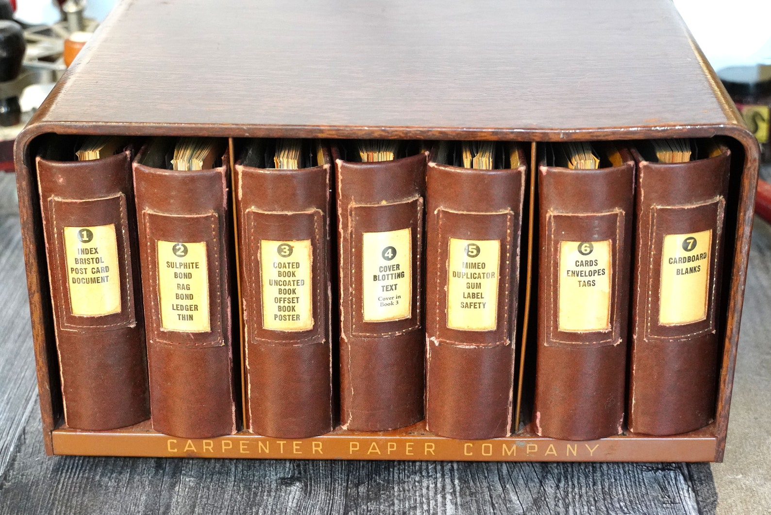 Vintage Mid-century Carpenter Paper Company 7 Leather Bound - Etsy