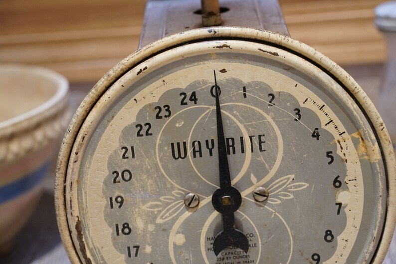 Vintage 1950s Way-rite Household Scale 25 Pound Capacity Oz - Etsy