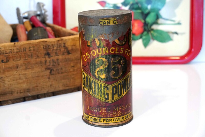 Antique 1920s Jacques Mfg. Co Chicago K C Baking Powder 25 - Etsy