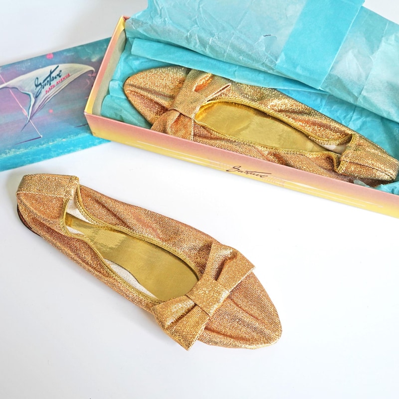 Gold Slippers - Etsy