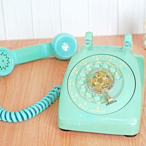 Vintage 1970 Automatic Electric Blue Rotary Dial Telephone - Etsy