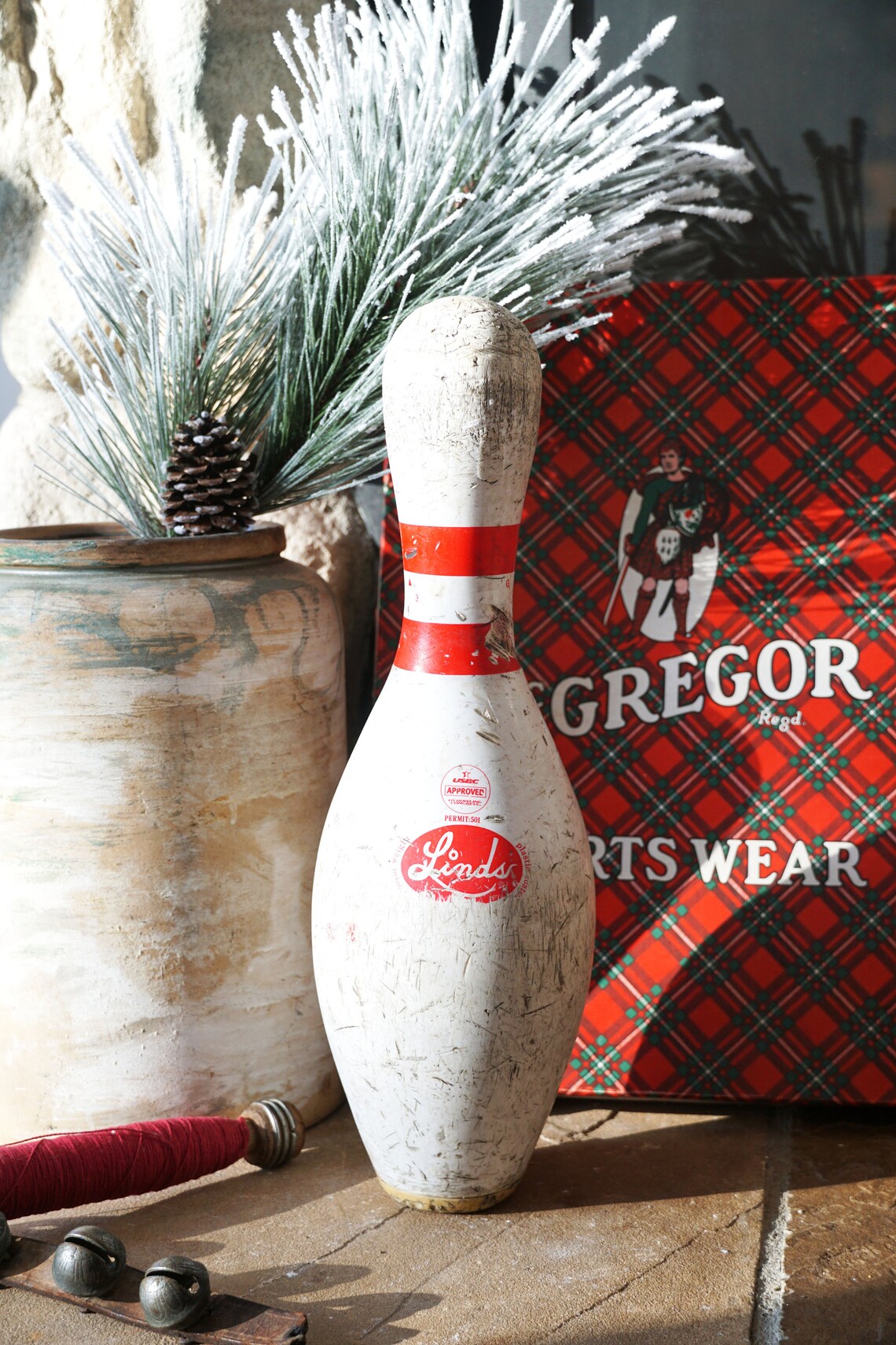 Vintage Linds 501 Bowling Pin USBC Approved Great Distressed - Etsy