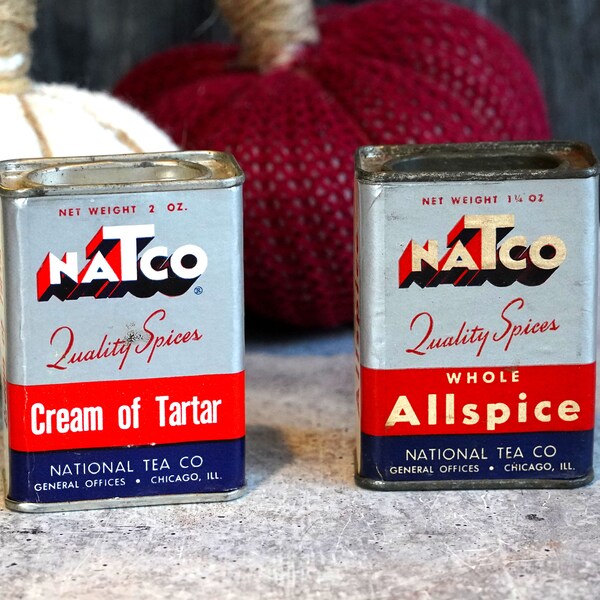 Vintage Spice Tins - Etsy
