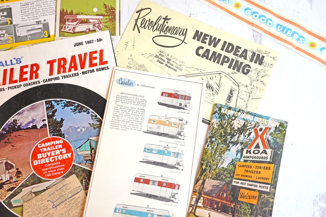 Vintage 1967 1971 Camper Trailer Promotional Brochures, KOA Campground ...