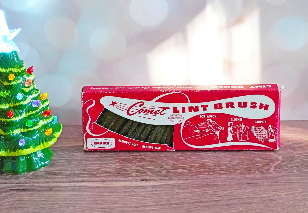 Vintage 1950s Empire Comet Lint Brush, Used in Original Red Product ...