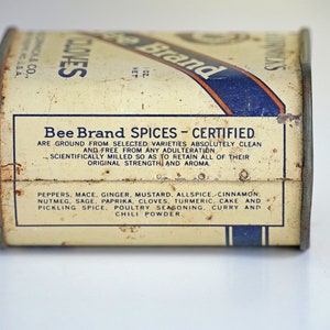 Antique 1910s Mccormick & Company Bee Brand Cloves Spice Tin, No 90, 1 ...