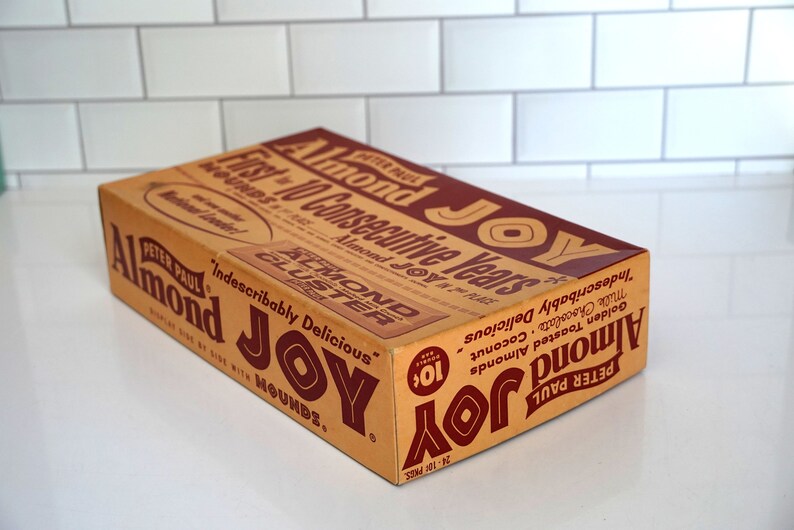 Vintage 1961 Peter Paul Mounds Almond Joy Chocolate Candy Bar - Etsy