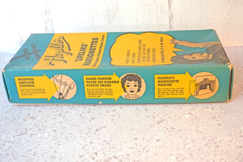 Vintage Hazelle's Marionette Alice in Wonderland 920 Original Box, 13 ...