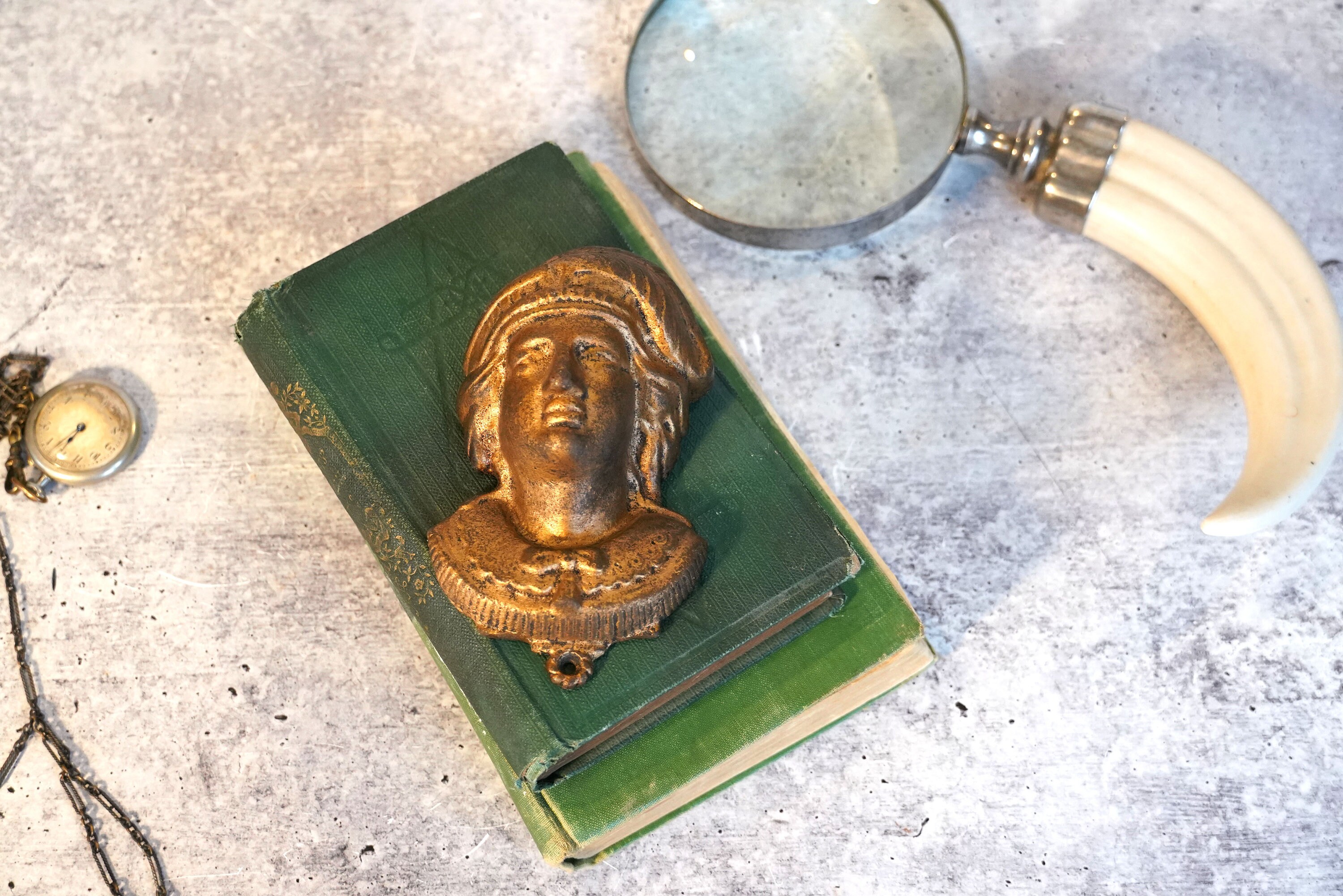 Antique Cast Iron Christopher Columbus Wall Hanging Matchstick Holder ...