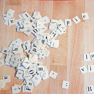 Vintage 1940s 1950s Ideal Print Script Word Builder Paper Letters ...