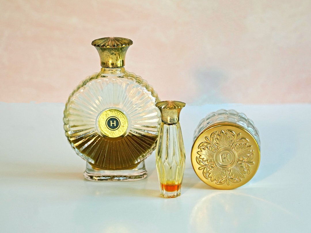 Vintage Mid-century Houbigant Chantilly Glass Bottles & Jar, Round ...