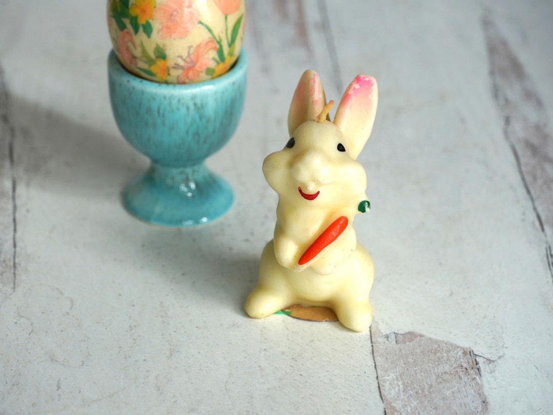Vintage 1950 Gurley Easter Candle, Rabbit With Carrot, 3 Unburned ...