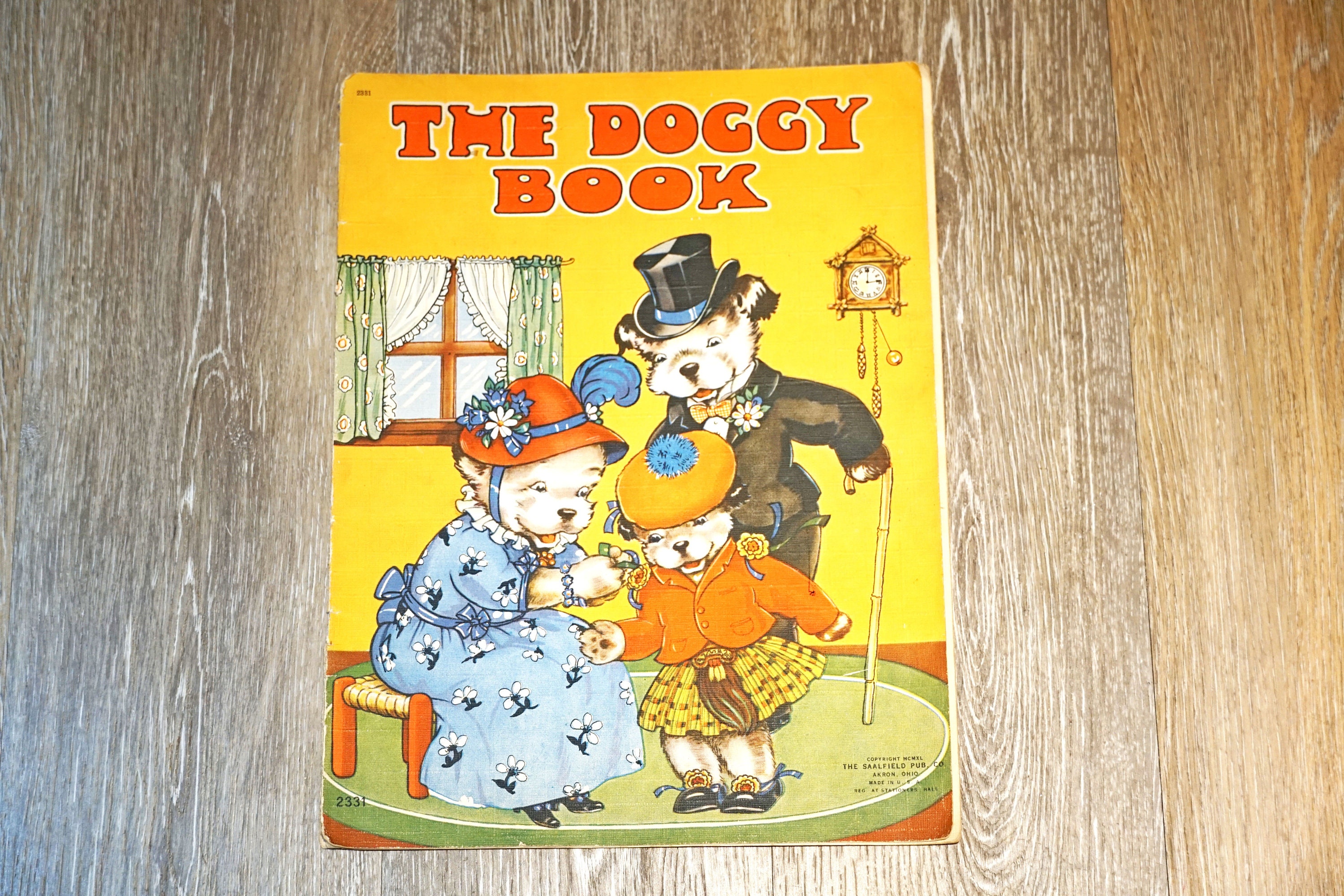 Vintage 1940 The Doggy Book Large Format 13 Linen Pages | Etsy