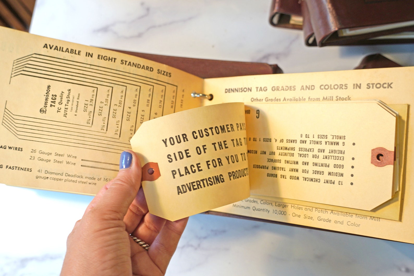 Vintage Mid-century Carpenter Paper Company 7 Leather Bound - Etsy