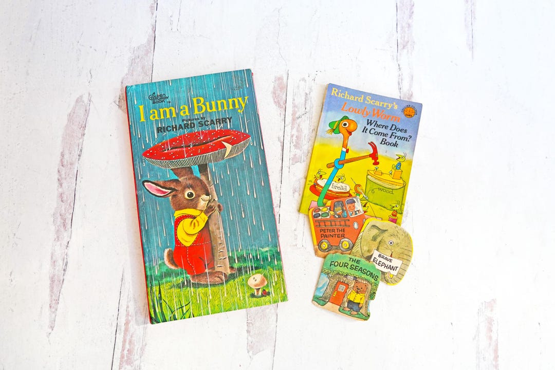 Vintage Richard Scarry 1963 I Am a Bunny, Golden Sturdy Book, Ole Risom ...