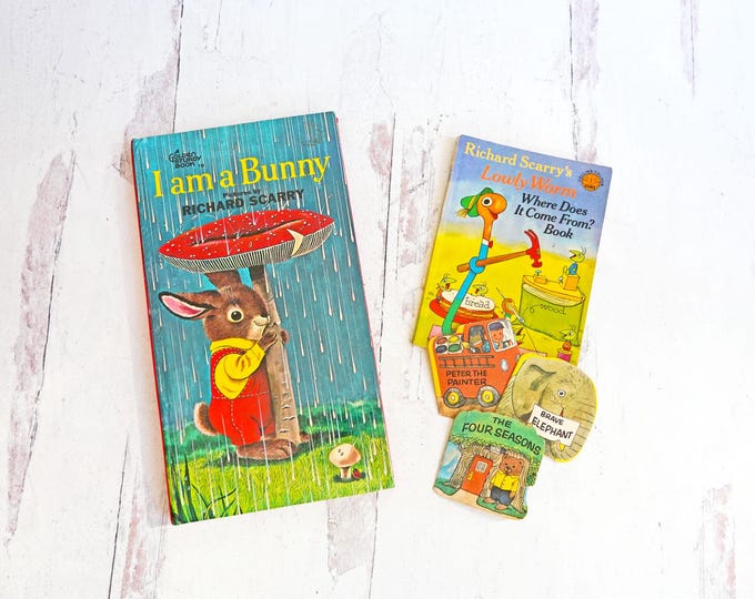 Vintage Richard Scarry 1963 I Am a Bunny, Golden Sturdy Book, Ole Risom ...