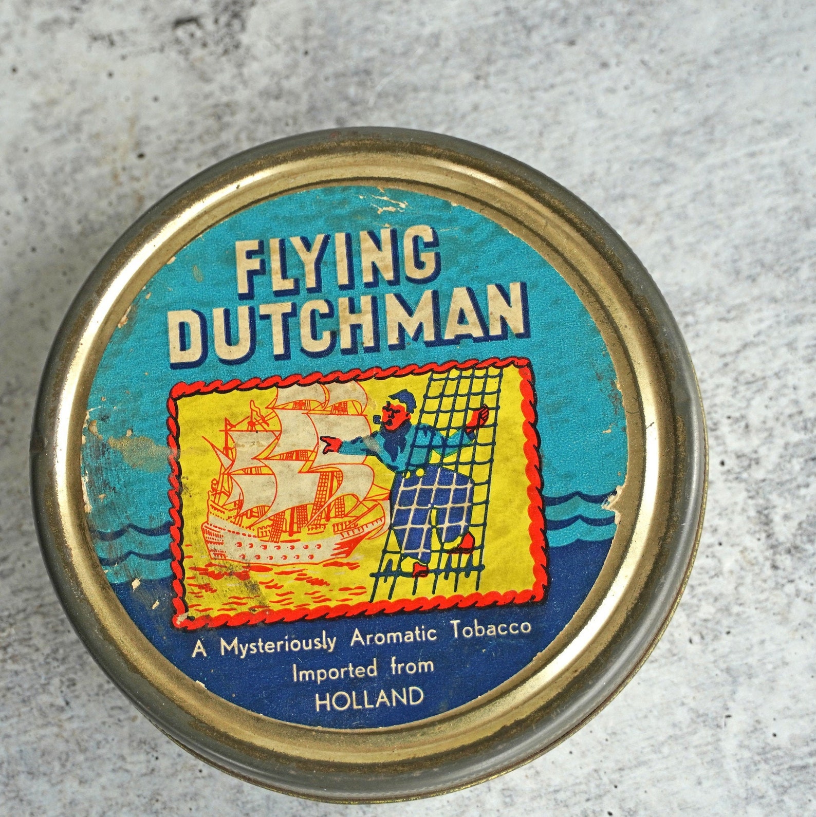 Vintage Flying Dutchman Pipe Tobacco Tin Holland Blue & - Etsy