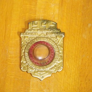 Vintage 1945 Ovaltine Captain Midnight Secret Squadron Decoder Badge ...