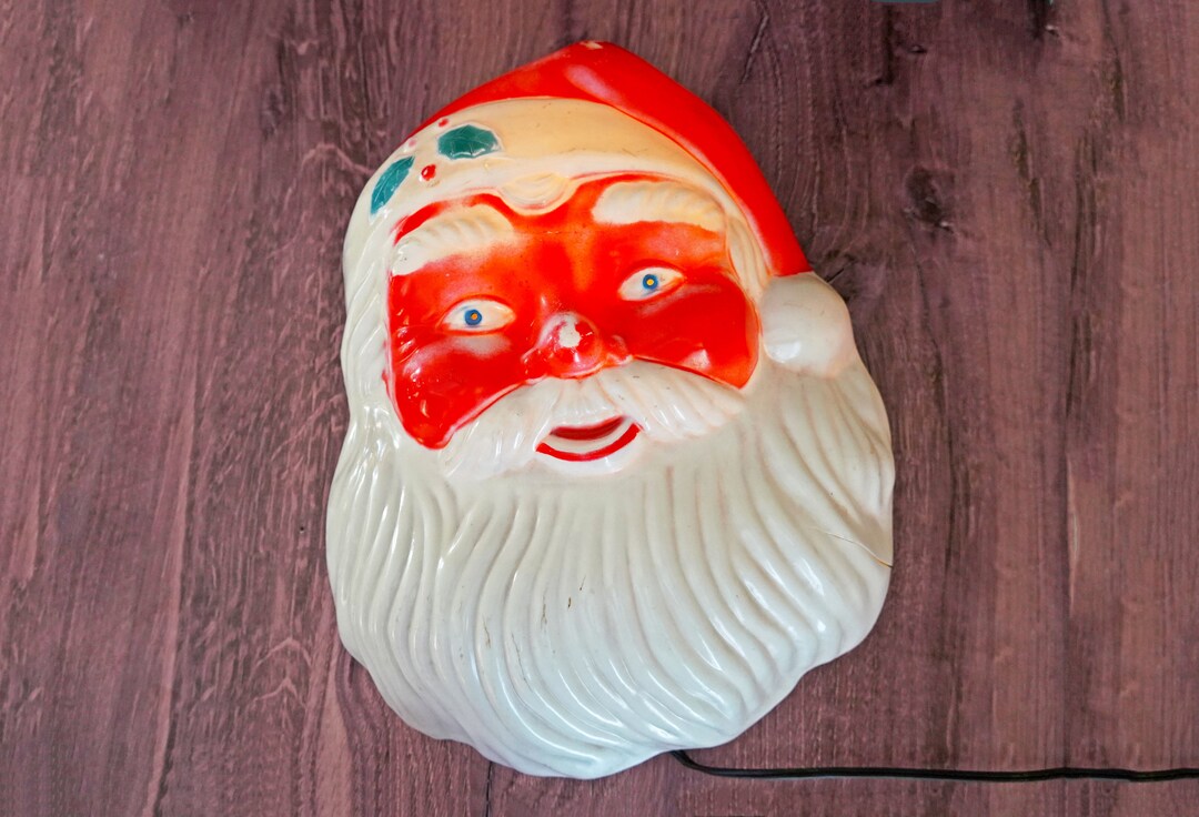 Vintage 1950s Noma Hard Plastic Light-up Santa Head Red - Etsy