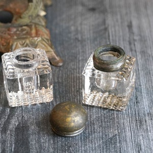 Antique Victorian Cast Iron Ink Stand, Ornate Leaf & Crown Scrollwork ...