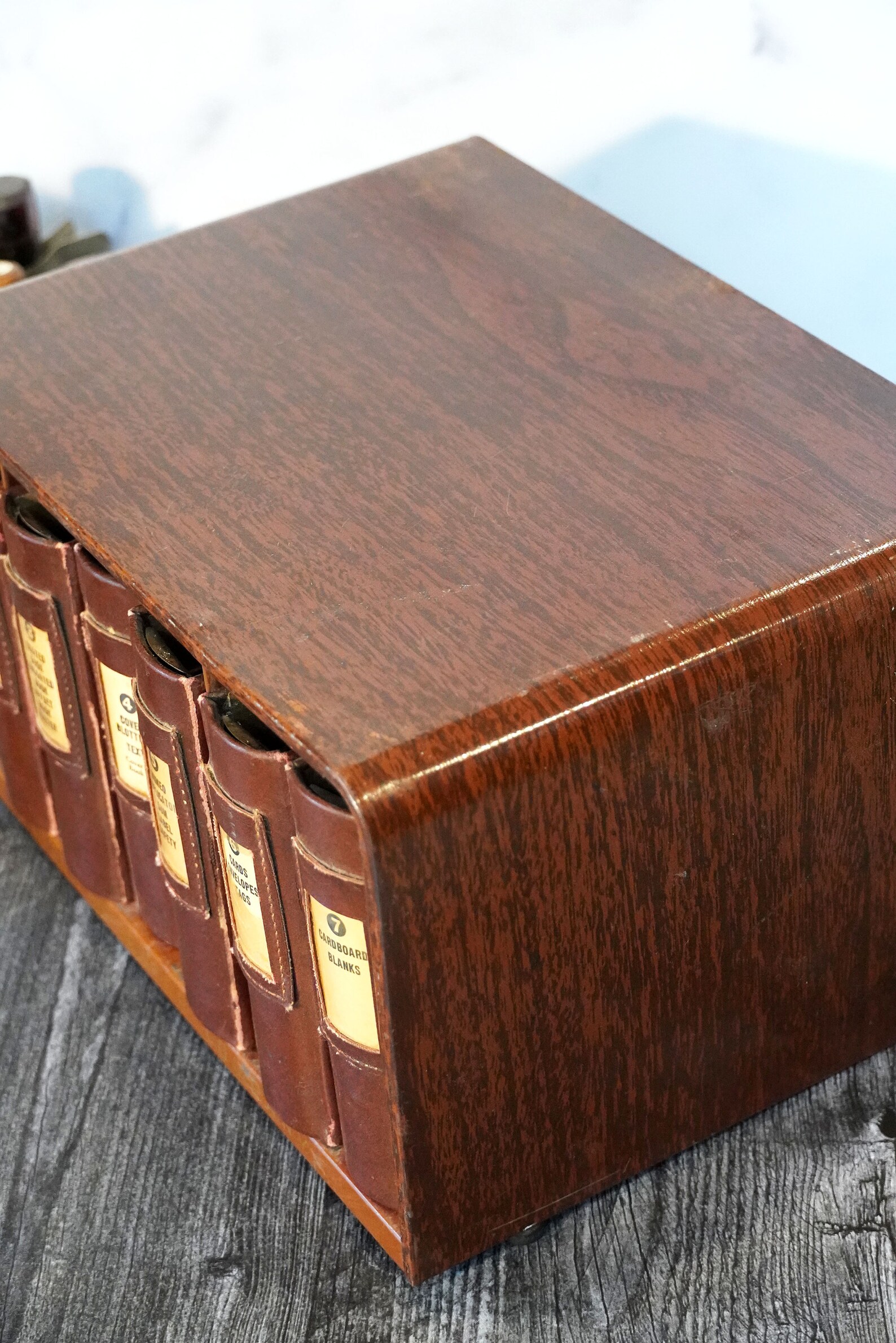 Vintage Mid-century Carpenter Paper Company 7 Leather Bound - Etsy