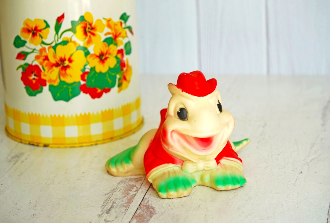 Vintage 1955 Sun Rubber Frog Squeak Toy - Etsy