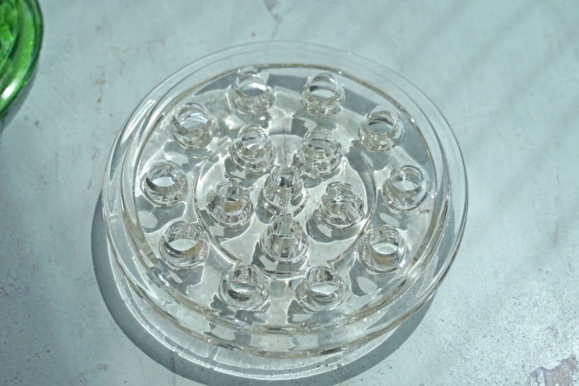 Vintage Depression Glass Frog Insert for Rose Bowl, 5 1/2", 16 Holes ...