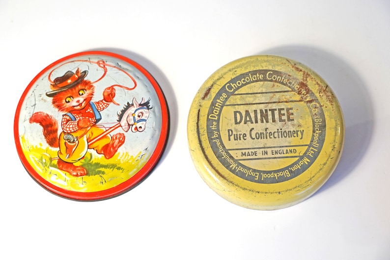 Vintage 1950s Daintee Pure Confectionery Tin 4 1/4 - Etsy