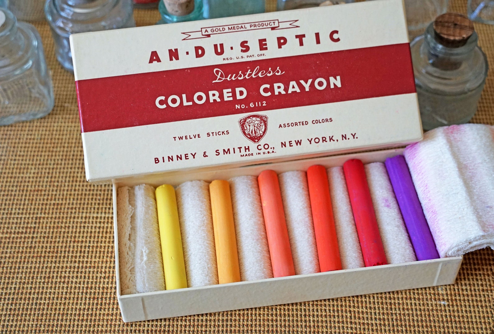 Vintage MCM Binney & Smith an Du Septic Dustless Chalk 12 - Etsy