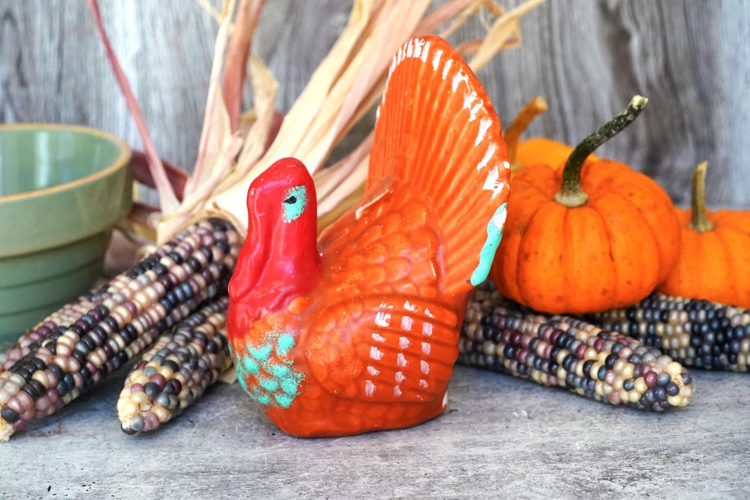 Vintage Mid Century Thanksgiving Turkey Wax Candle, Large, 6", Unburned ...