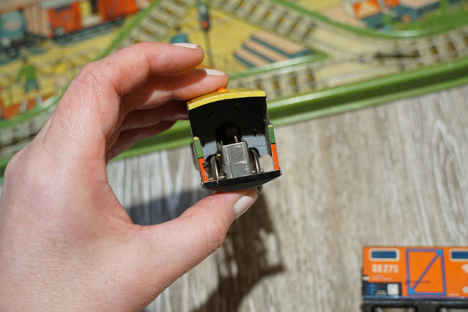 Vintage 1940s Marke Technofix Tin Litho Wind Up Toy Train Set | Etsy