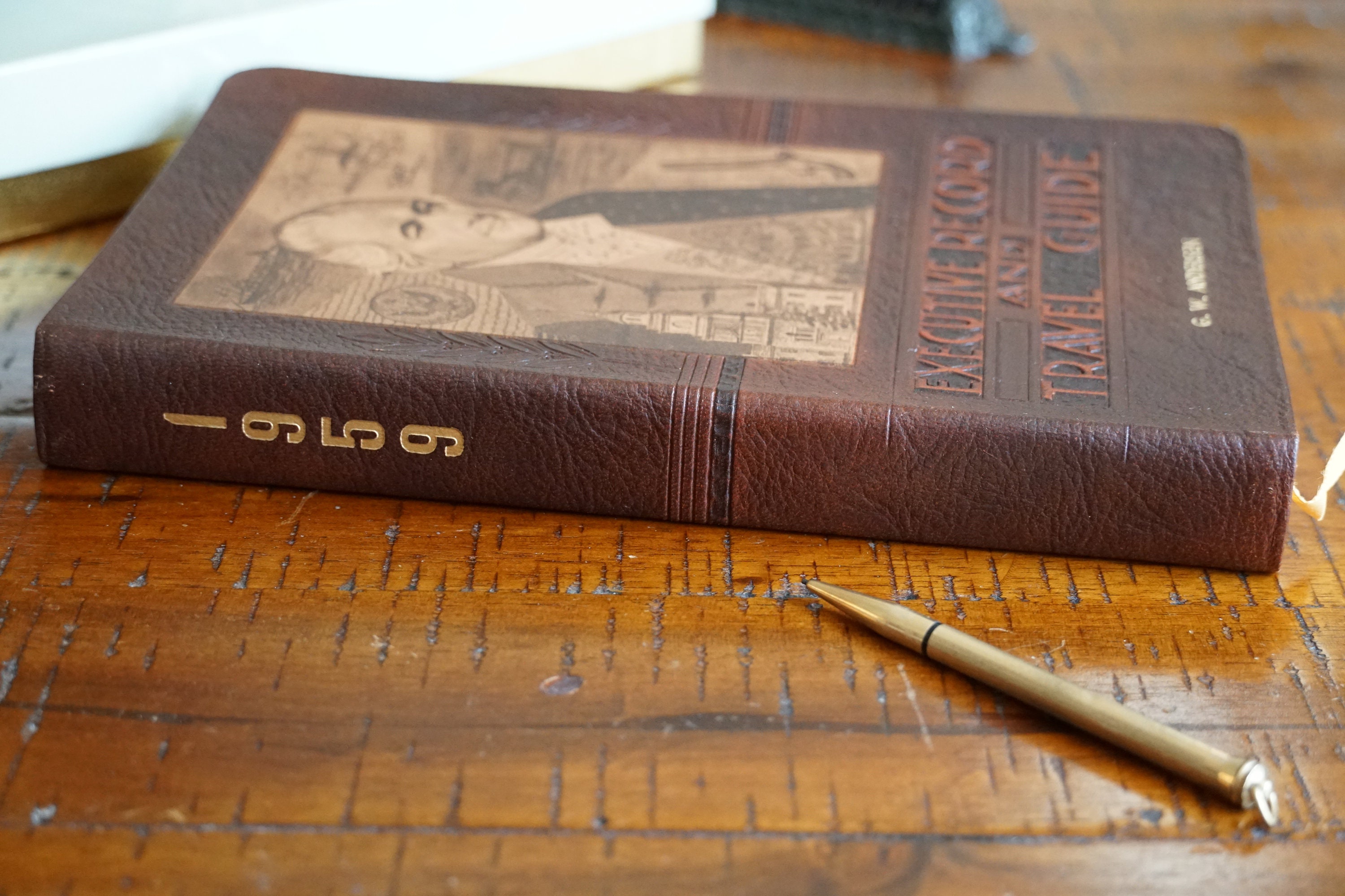 Vintage 1959 Leather Bound Executive Record and Travel Guide | Etsy