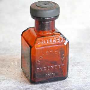 Antique Amber Glass Bristol's Universal Recorder Ink - Etsy