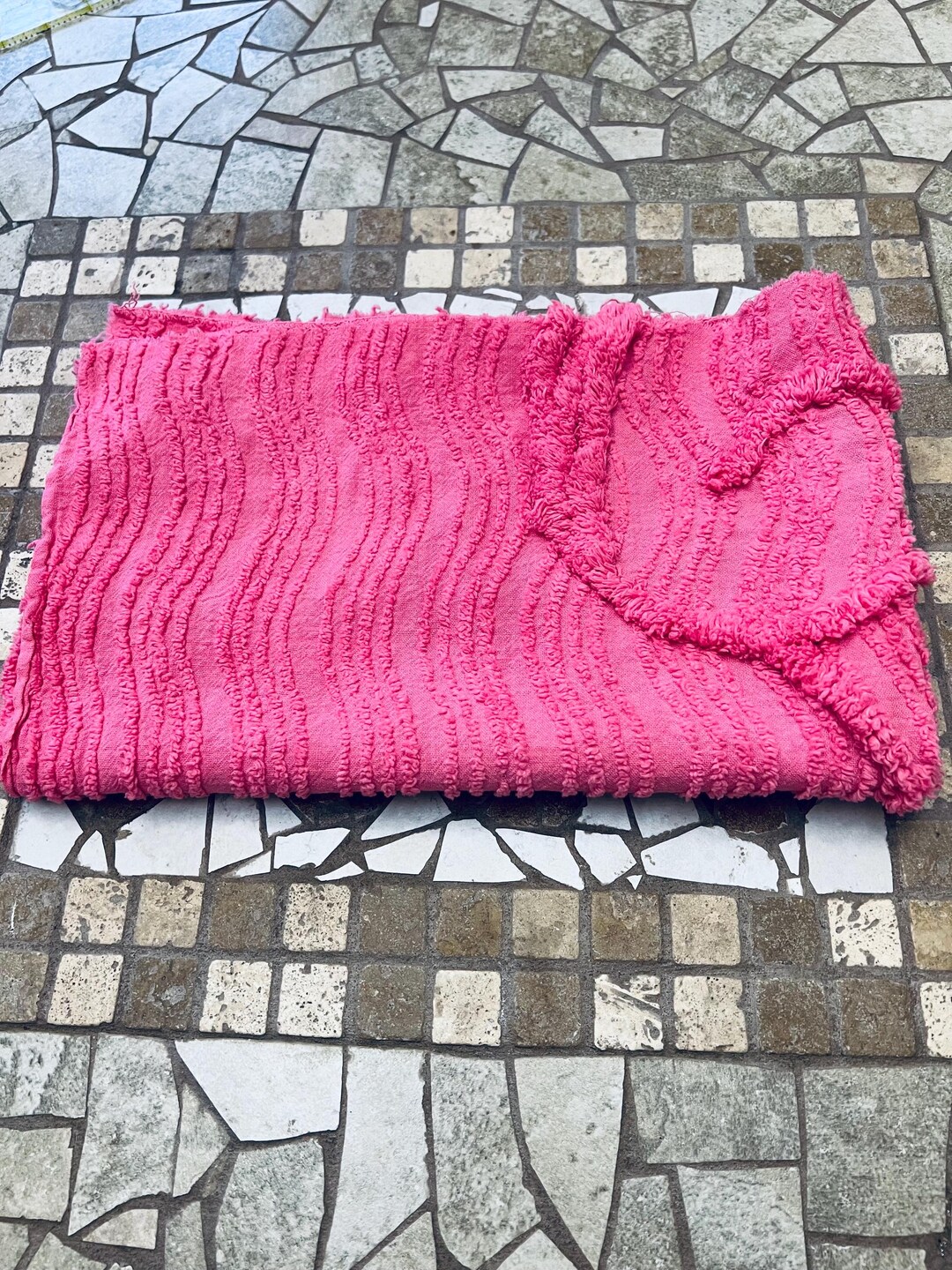 Vintage Pink Chenille Cut - Etsy