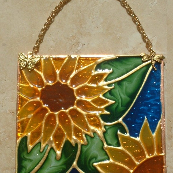 Stained Glass Panel Flowers - Etsy